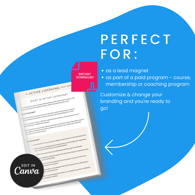 Active Listening Cheat Sheet – HelloContent